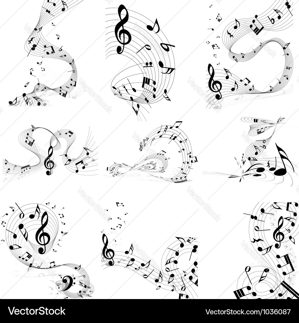 Music set Royalty Free Vector Image - VectorStock