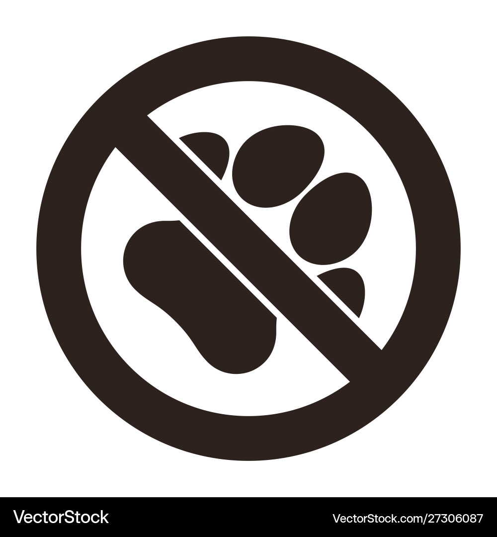No pets sign Royalty Free Vector Image - VectorStock