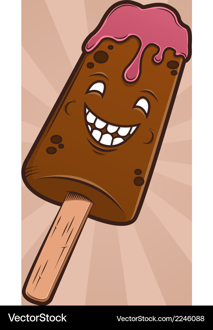 Cartoon Ice Cream Pops Royalty Free Vector Image