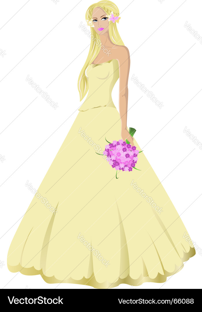 Elegant Wedding Bride Royalty Free Vector Image
