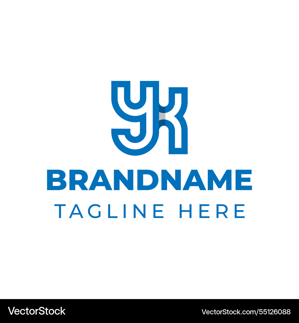 Letters yk monogram logo suitable for any Vector Image