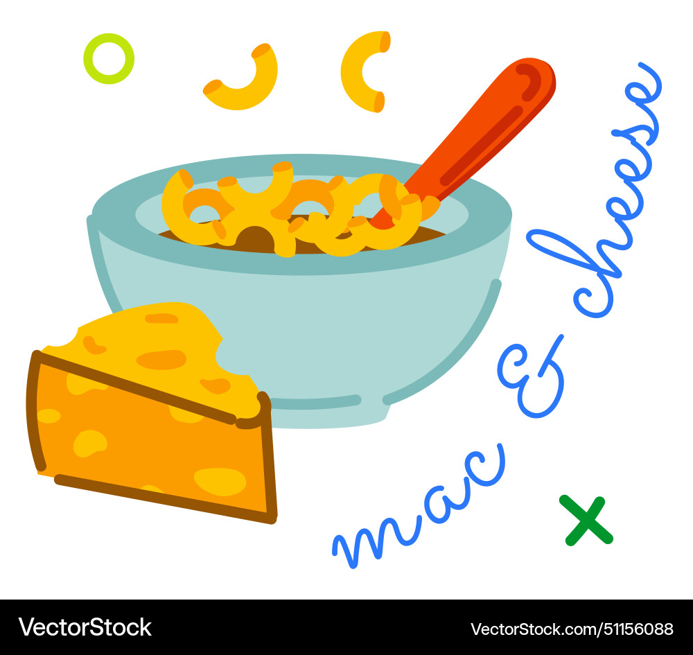 Mac cheese Royalty Free Vector Image - VectorStock