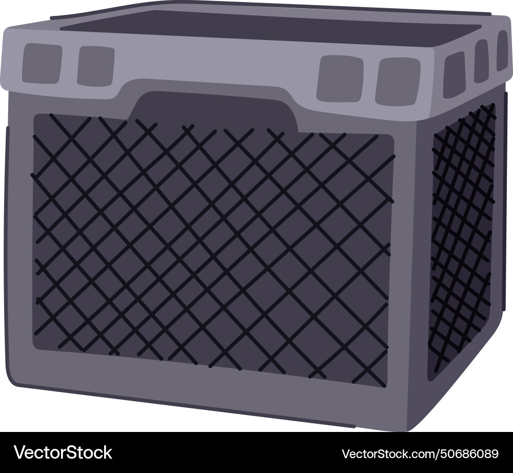 Box plastic crate cartoon Royalty Free Vector Image