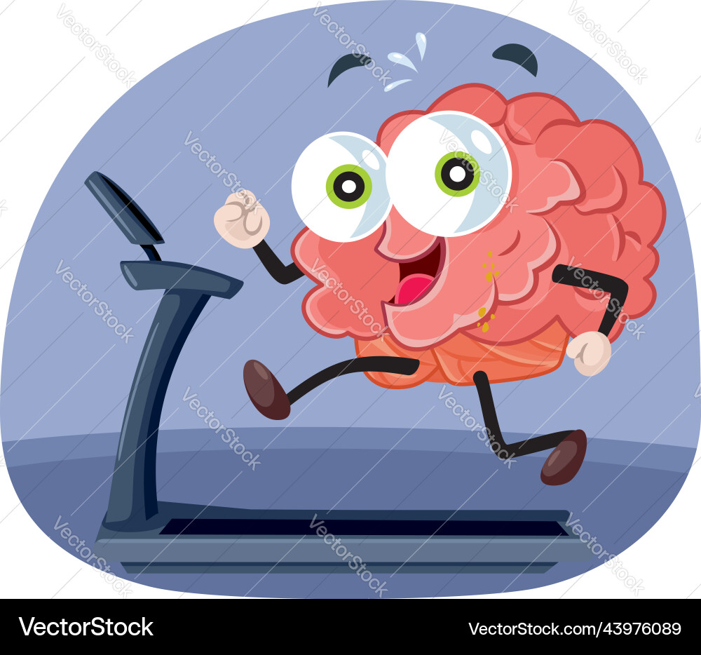Brain exercise concept medical cartoon Royalty Free Vector