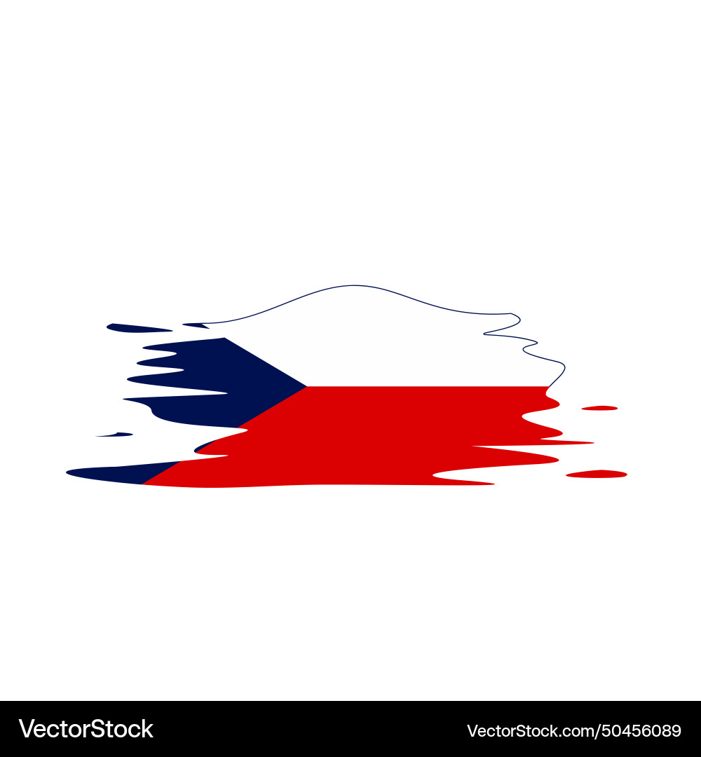 Czech republic state flag logo Royalty Free Vector Image