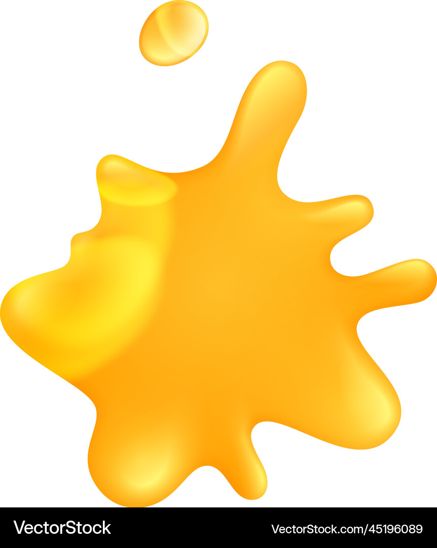 Honey splatter realistic composition Royalty Free Vector