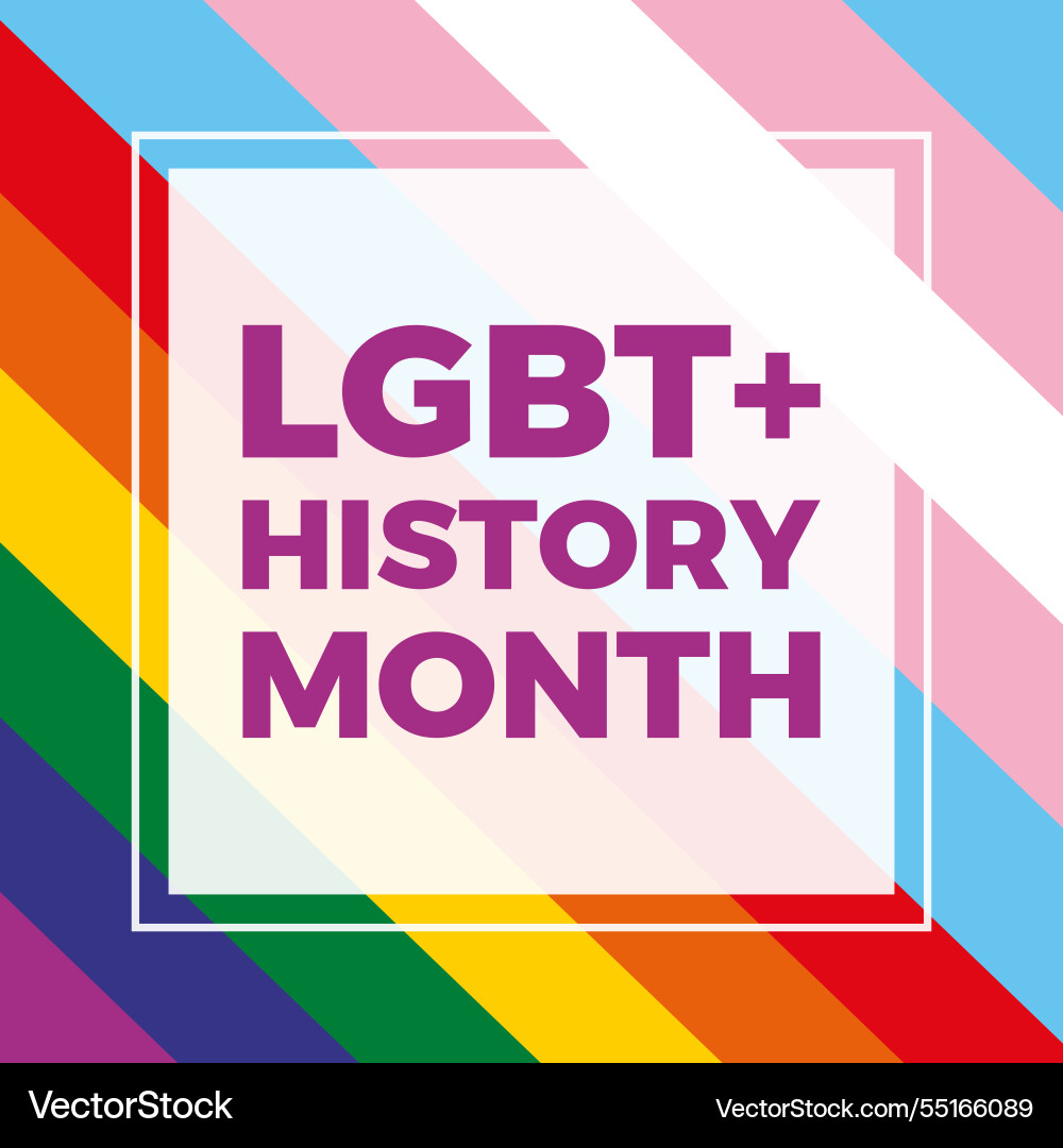 Lgbt history month poster Royalty Free Vector Image
