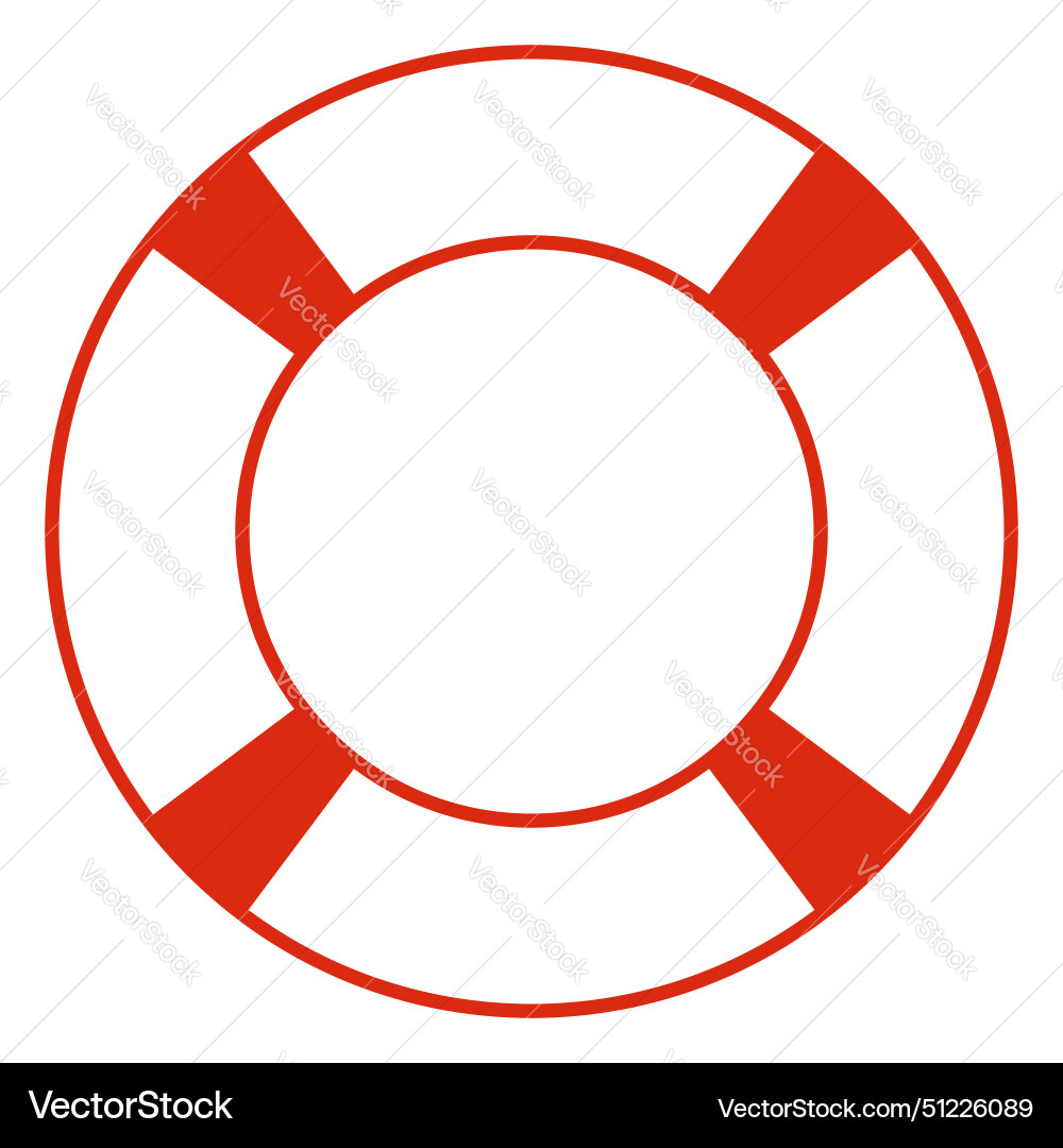 Lifebuoy color symbol shape Royalty Free Vector Image