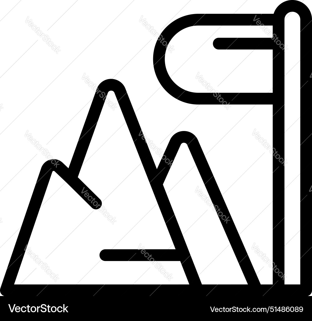 Mountain flag icon Royalty Free Vector Image - VectorStock
