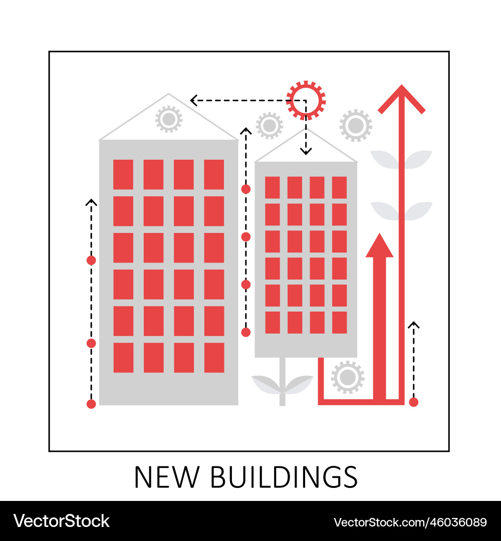 New city buildings construction Royalty Free Vector Image