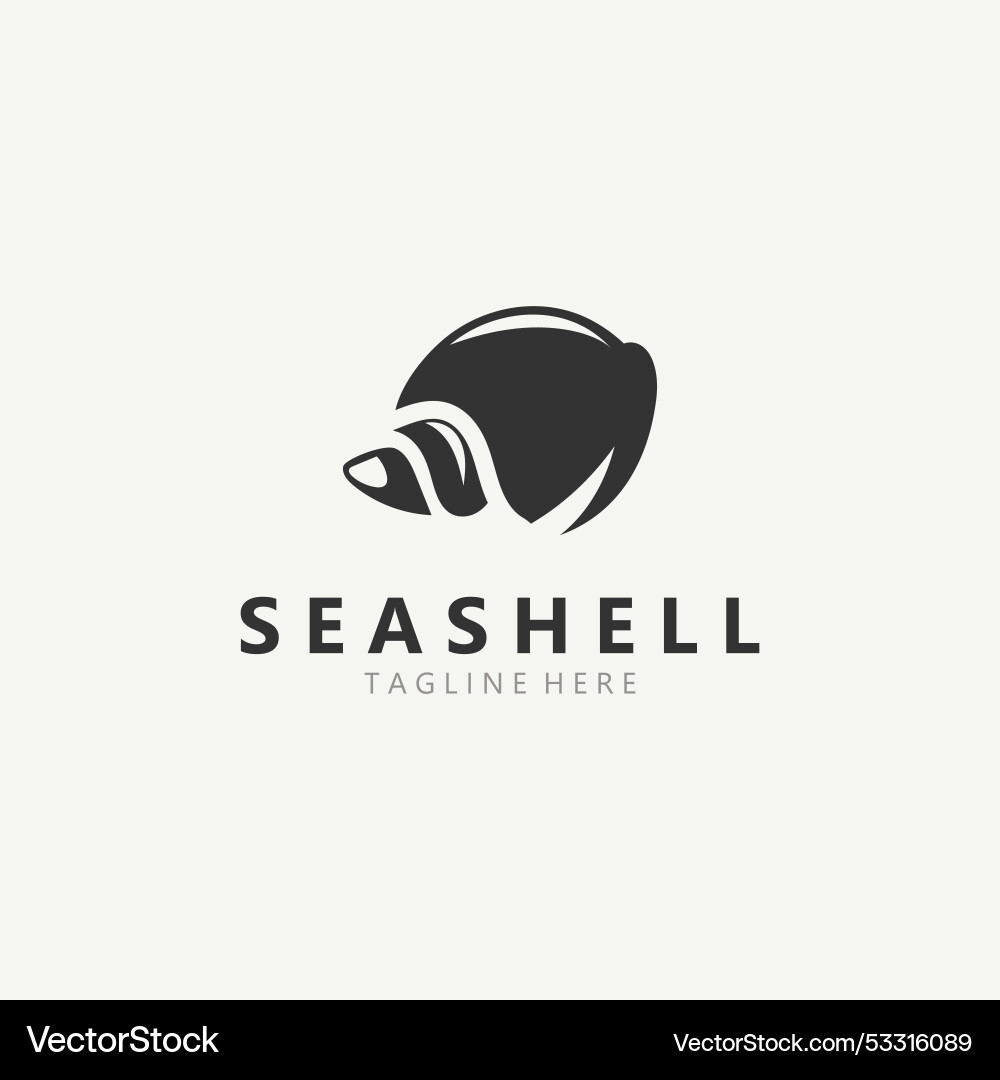 Seashell logo ocean animals premium quality Vector Image