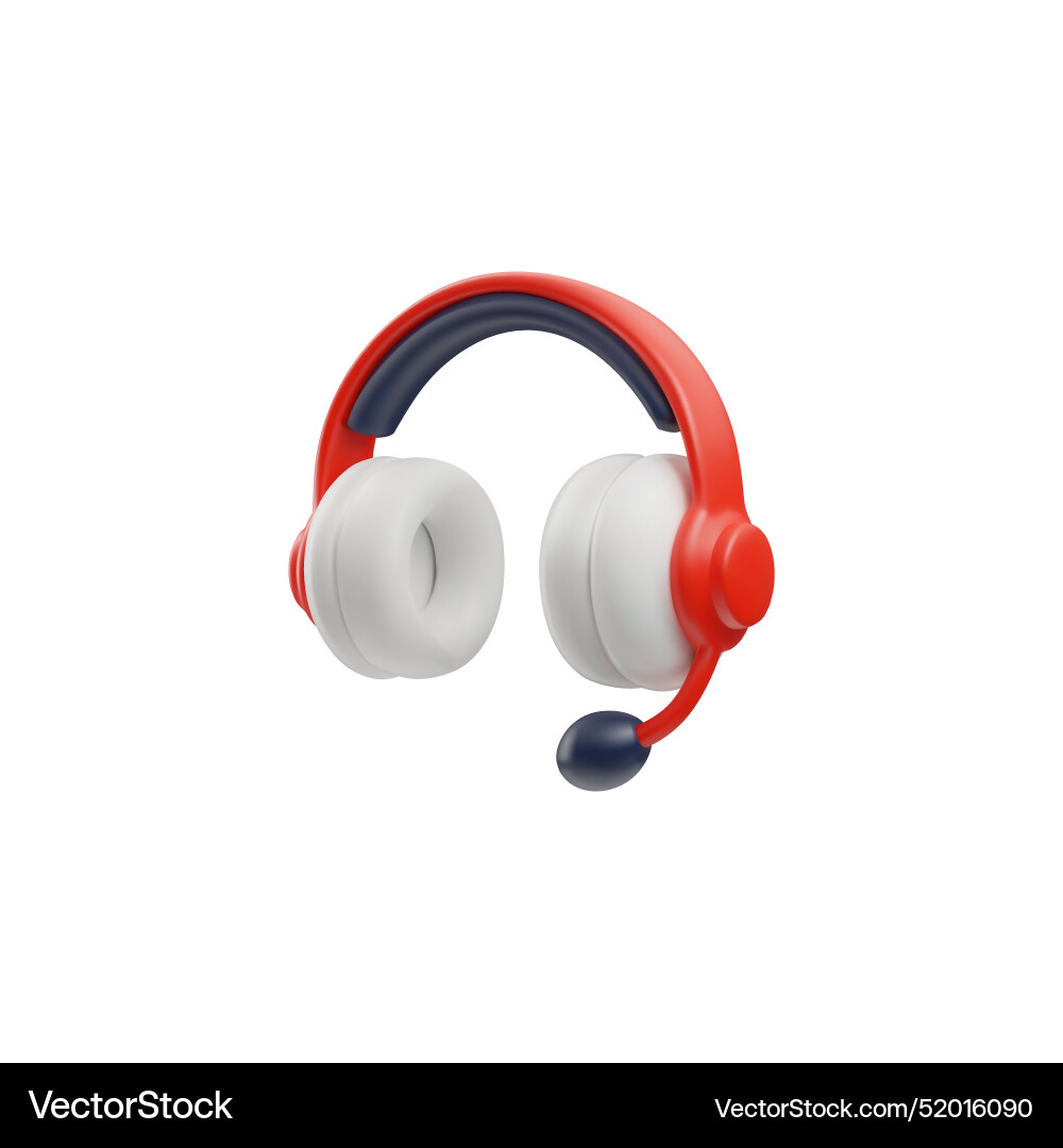 3d wireless headphones Royalty Free Vector Image
