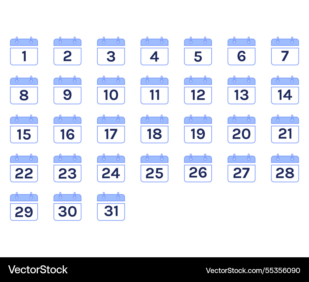 Calendar logo icon set collection design Vector Image