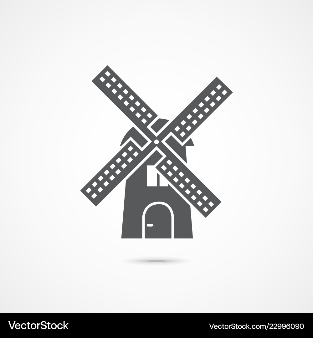 Classic Windmill Icon Royalty Free Vector Image