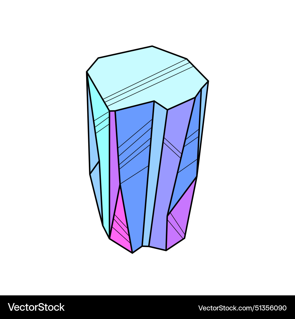 Crystal or mineral jewelry Royalty Free Vector Image