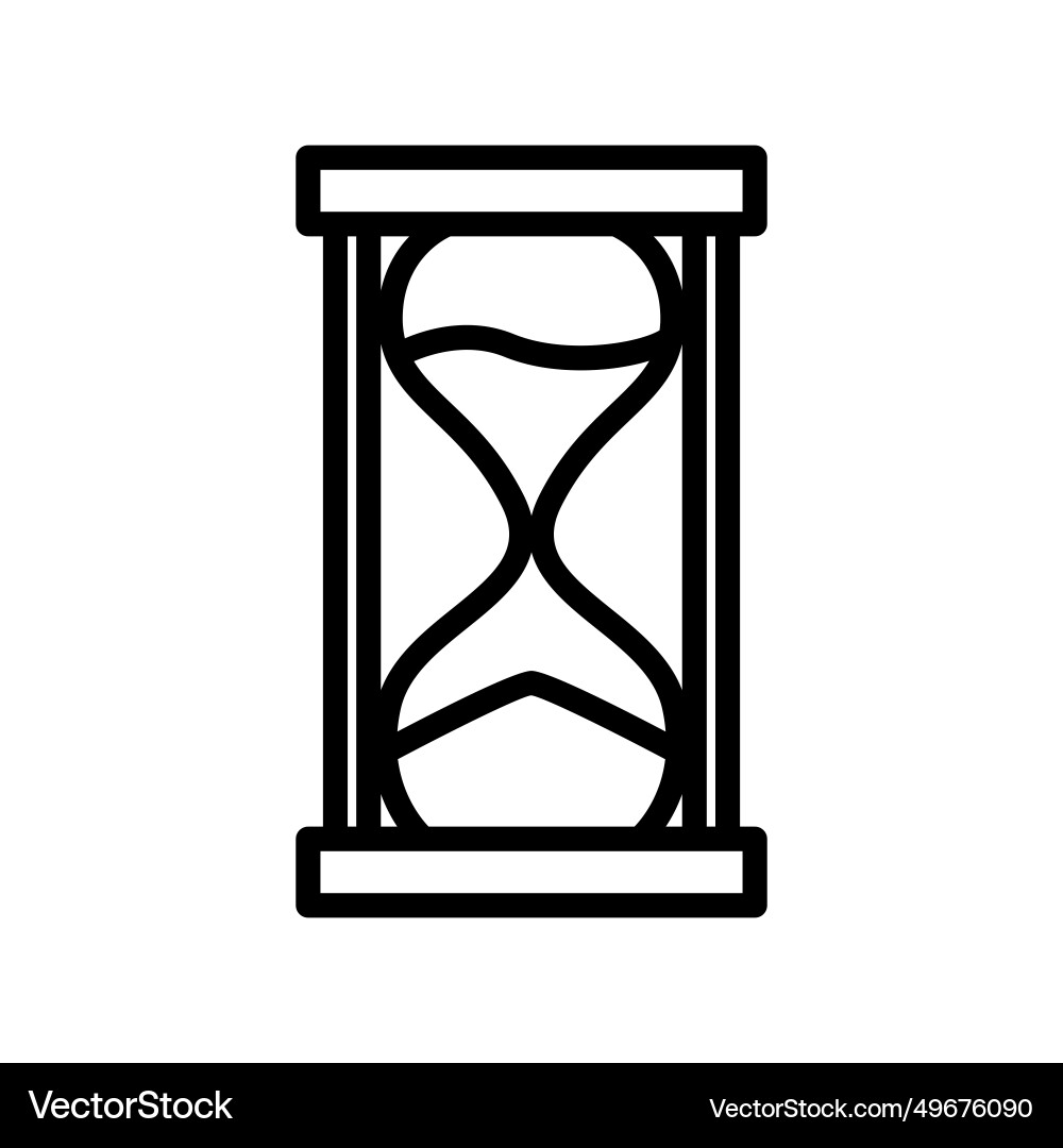 Hourglass line icon logo Royalty Free Vector Image