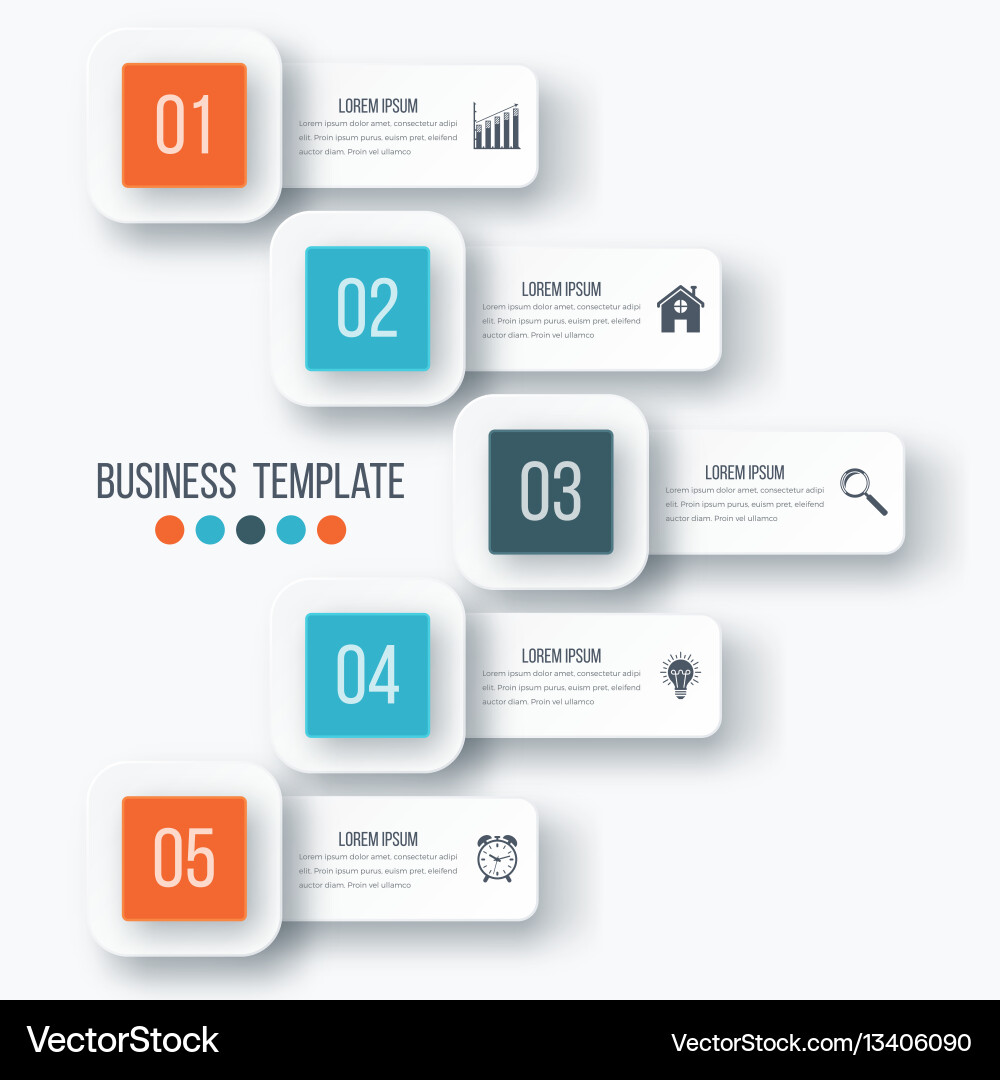 Infographic five options Royalty Free Vector Image
