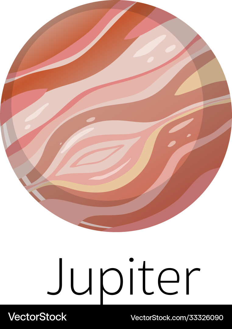 Isolated jupiter on white background Royalty Free Vector