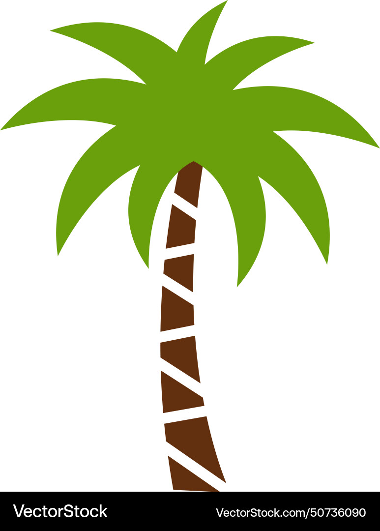 Jungle tree icon green tropical beach palm Vector Image