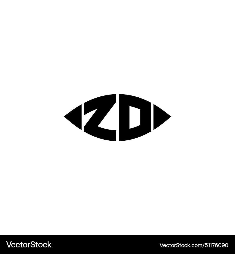 Oz or zo logo and icon design Royalty Free Vector Image