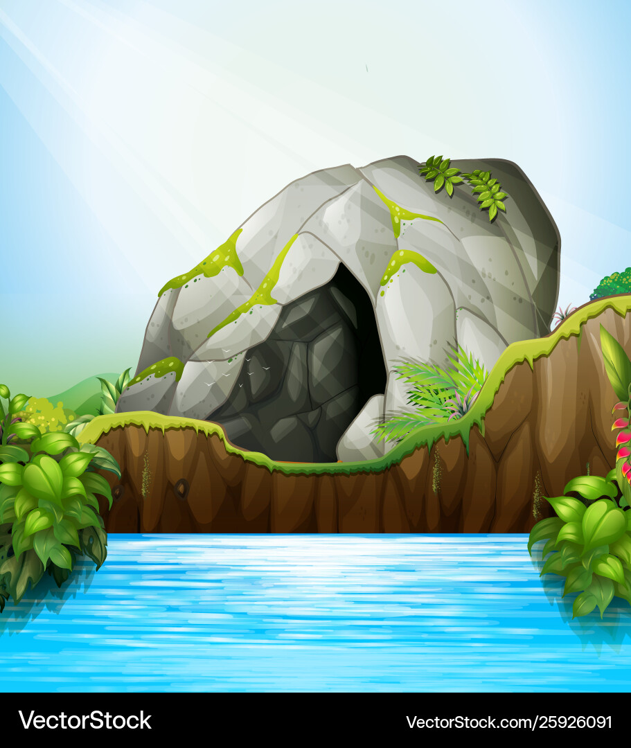 Cave in nature Royalty Free Vector Image - VectorStock