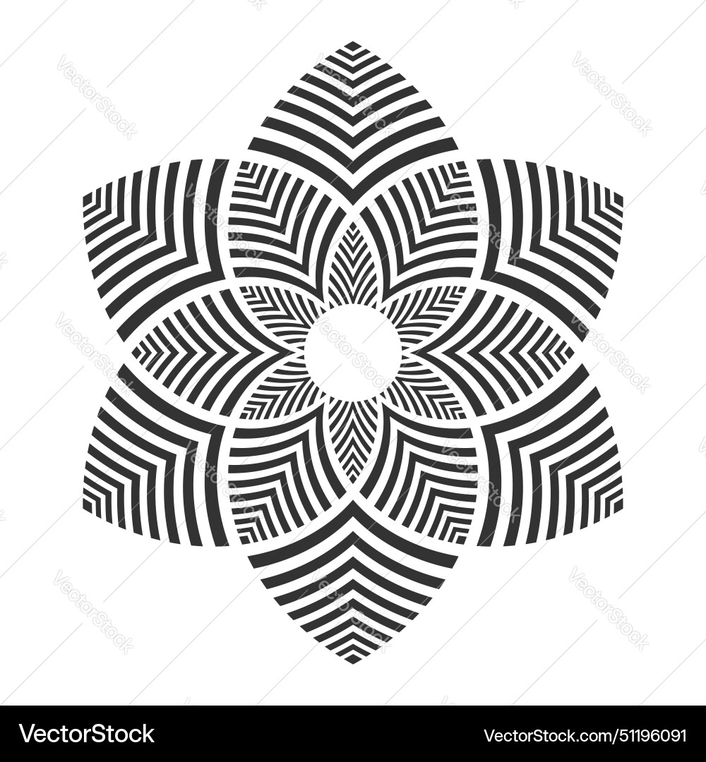 Decorative radial pattern Royalty Free Vector Image