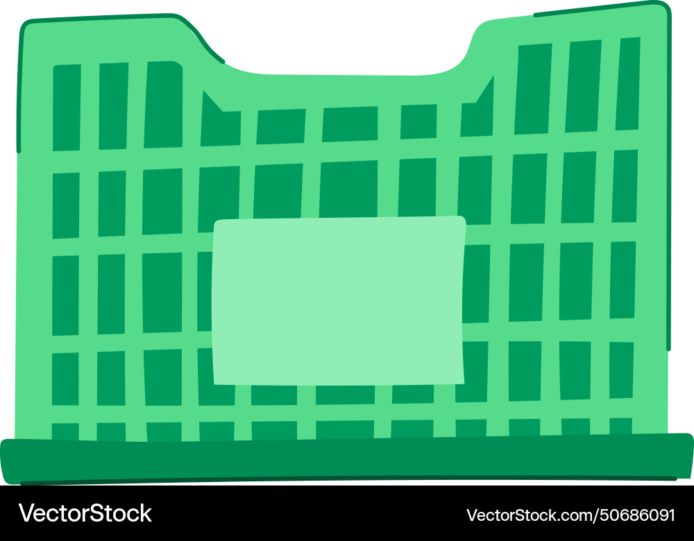 Fruit plastic crate cartoon Royalty Free Vector Image