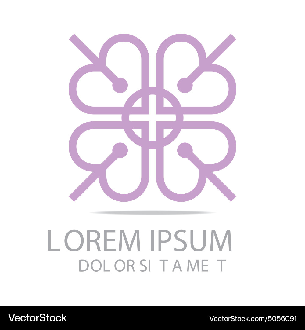 Logo icon infinity love couple Royalty Free Vector Image