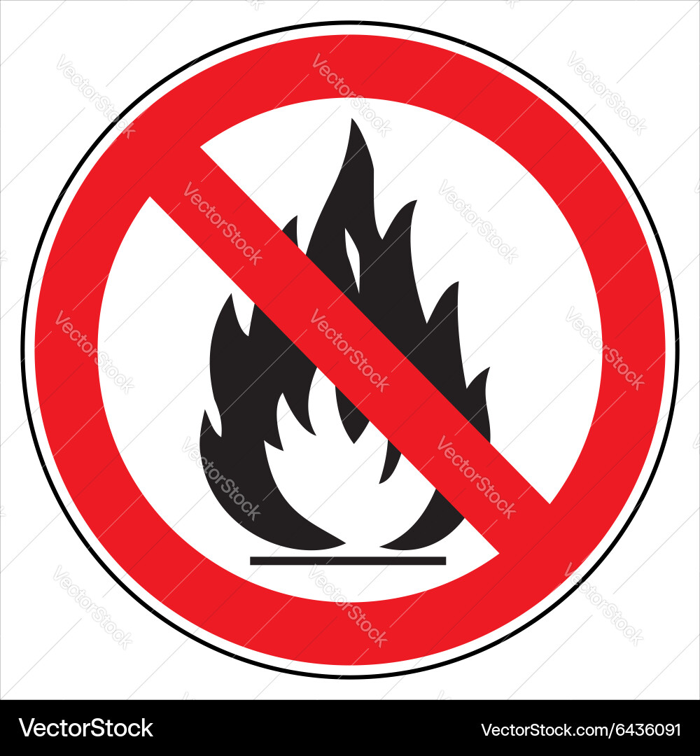 No fire Royalty Free Vector Image - VectorStock