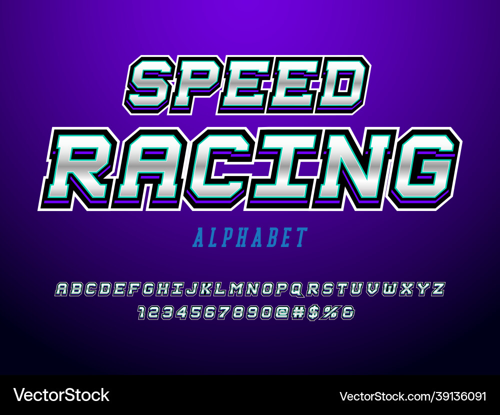 Sport font Royalty Free Vector Image - VectorStock