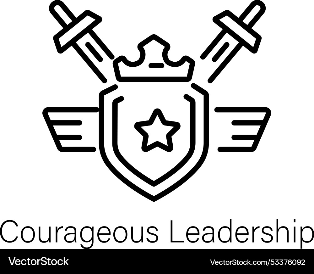 Courageous leadership Royalty Free Vector Image