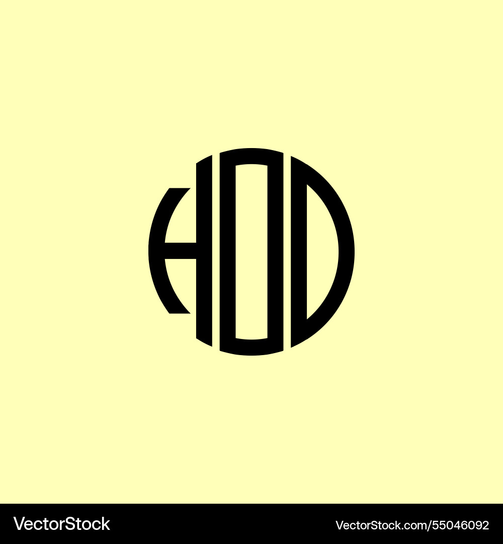 Creative rounded initial letters hod logo Vector Image