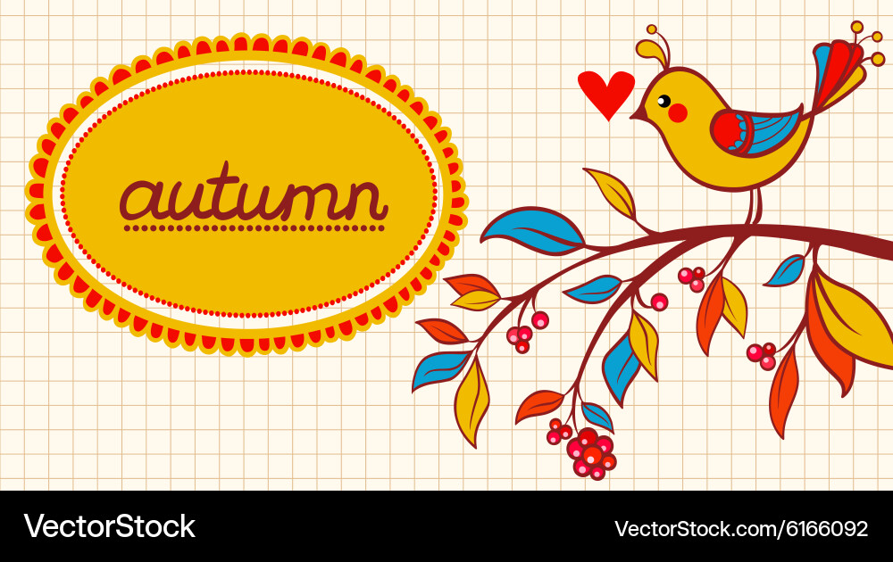 Cute frame design with bird Royalty Free Vector Image