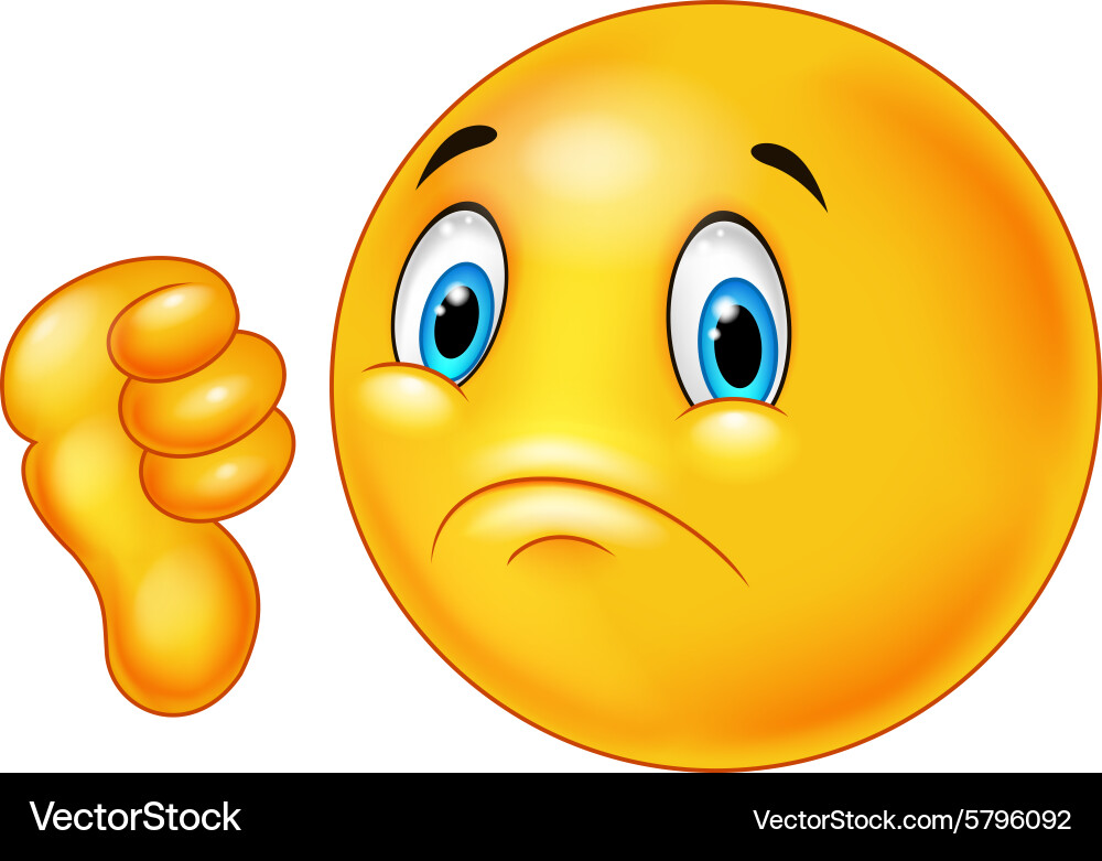 Dislike Smiley Face Emoji Royalty Free Vector Image