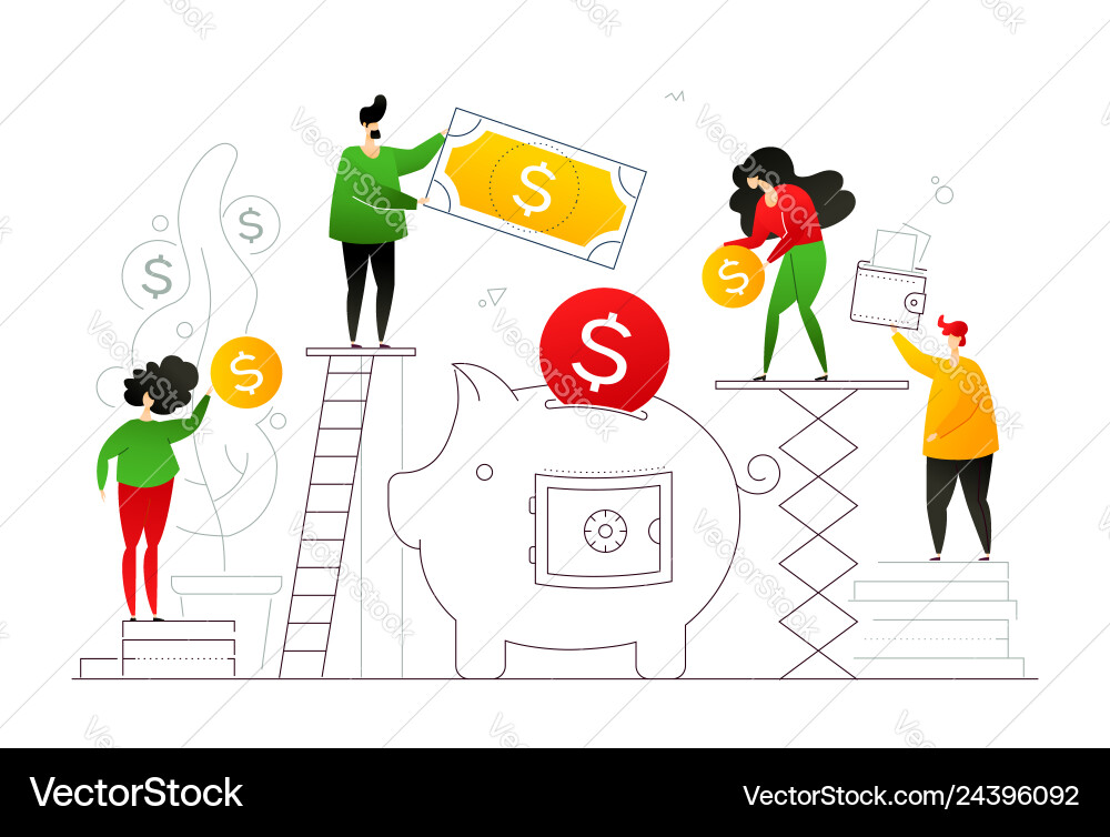 Financial success - modern flat design style Vector Image