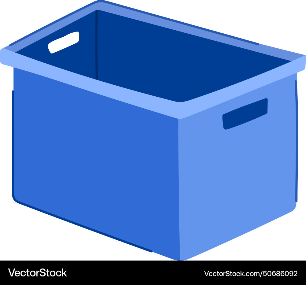 Isometric plastic crate cartoon Royalty Free Vector Image