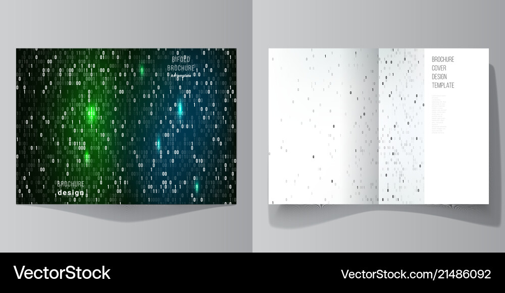 Layout of two a4 format modern cover Royalty Free Vector