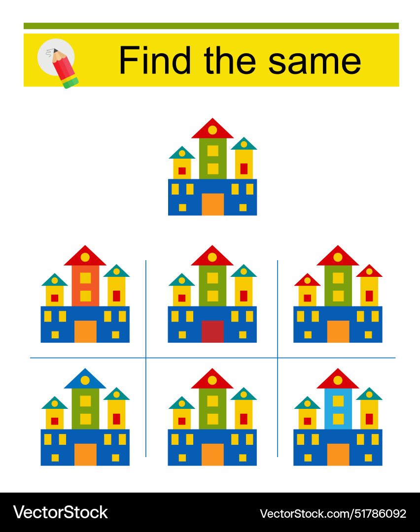 Puzzle game for kids task for development Vector Image