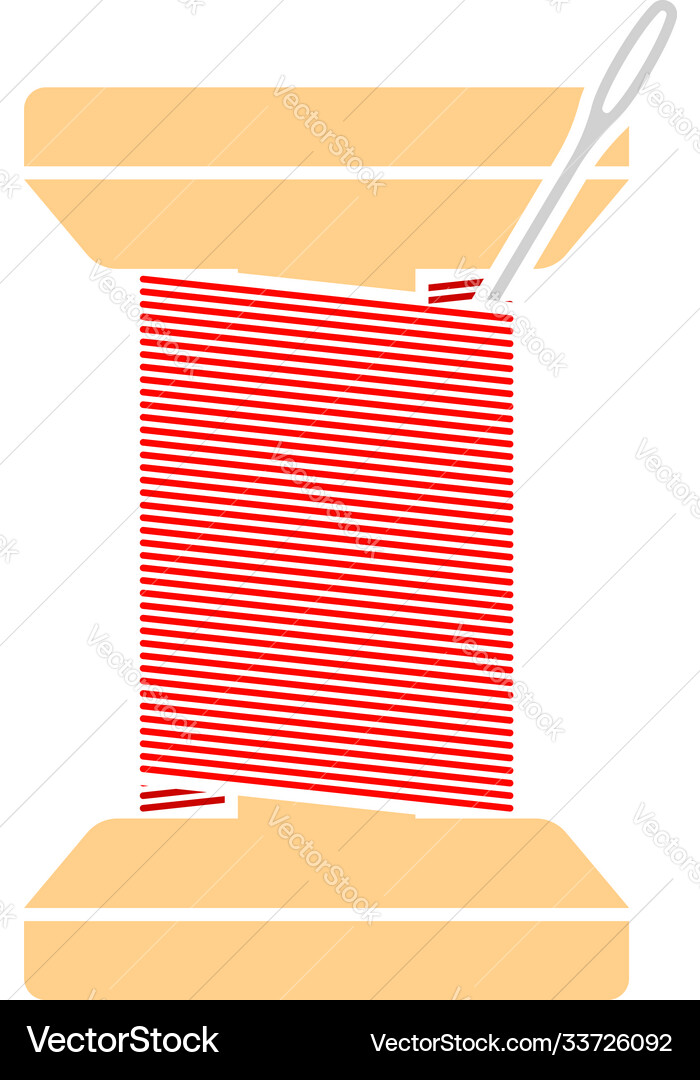Sewing reel with thread icon Royalty Free Vector Image