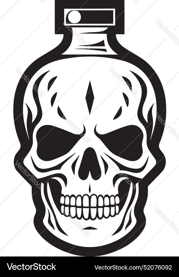Spectral spirits design with skull captive Vector Image