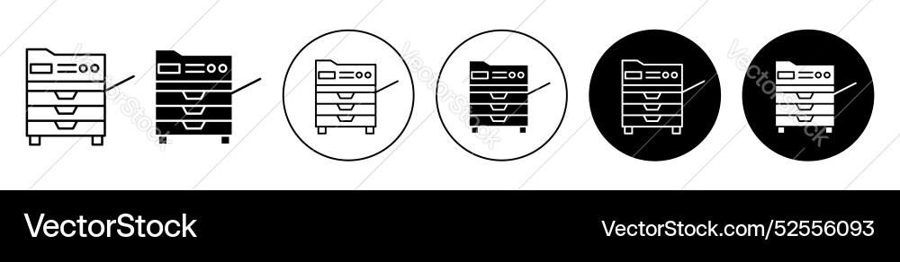 Copier icon set on white background Royalty Free Vector