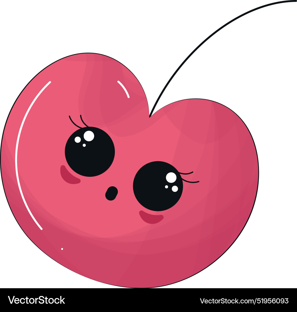 Cute cherry character cartoon Royalty Free Vector Image