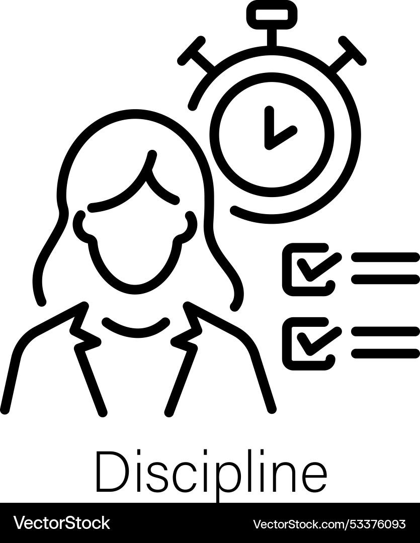 Discipline Royalty Free Vector Image - VectorStock