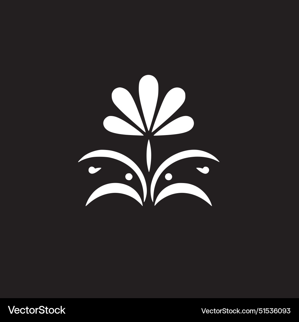 Flower - black and white isolated icon Royalty Free Vector