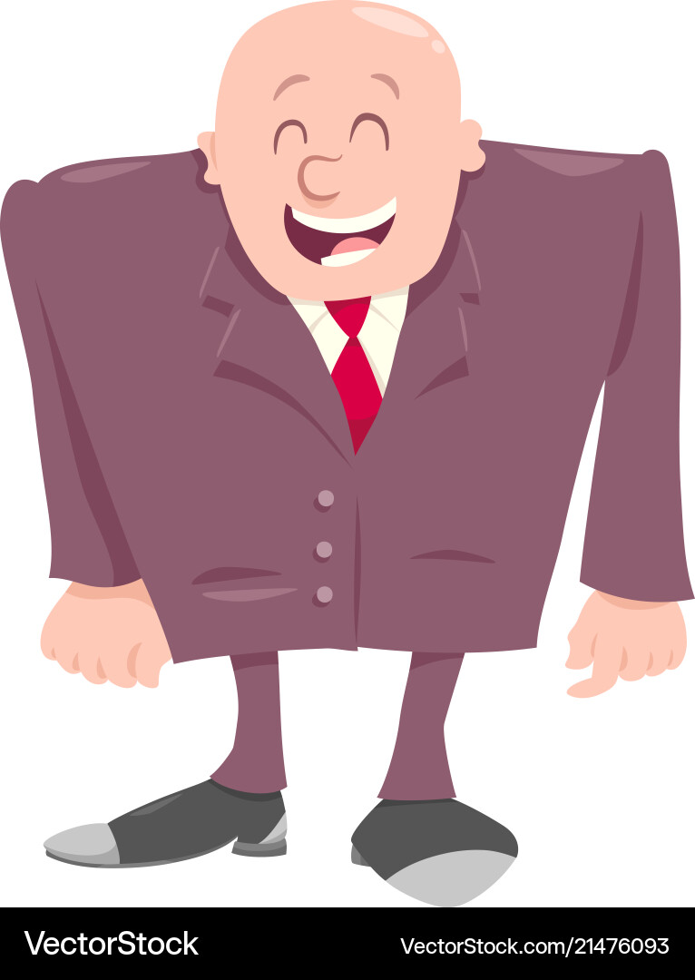 Happy boss cartoon character Royalty Free Vector Image