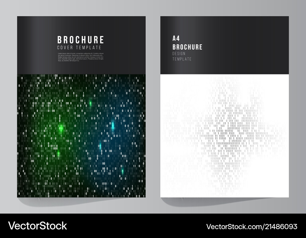 Layout of a4 format cover mockups design Vector Image
