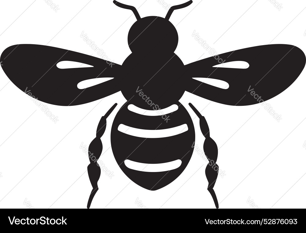 Minimalist bee icon honey majesty insignia Vector Image
