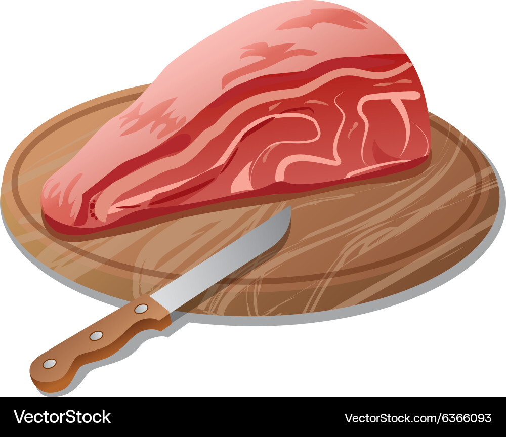 Raw meat Royalty Free Vector Image - VectorStock