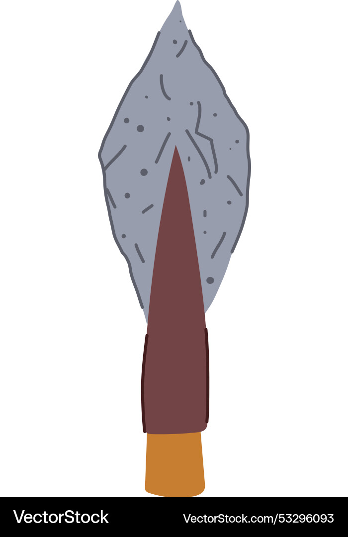 Stone arrowhead cartoon Royalty Free Vector Image