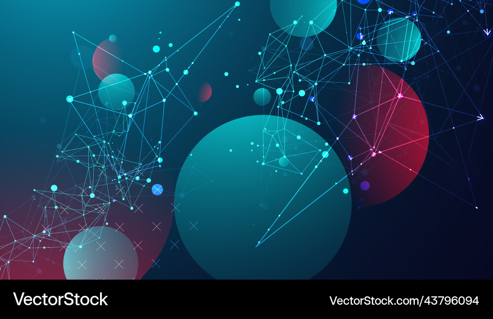 Abstract polygonal background with connecting Vector Image